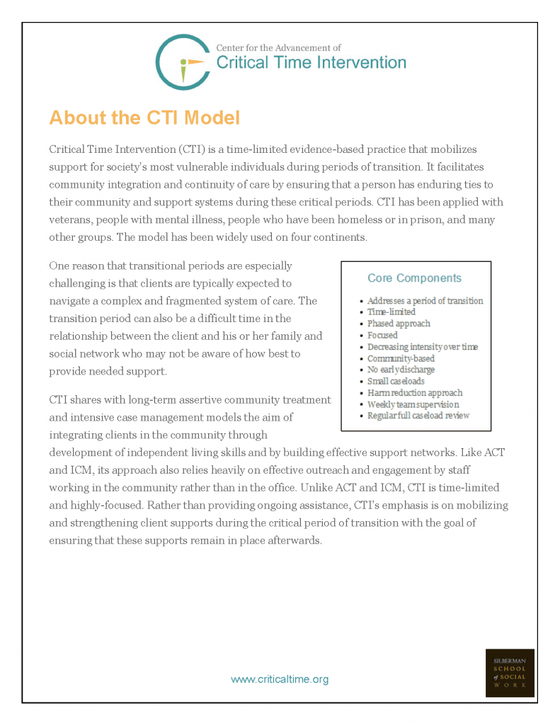 Critical Time Intervention | Materials and Handouts | Critical Time ...