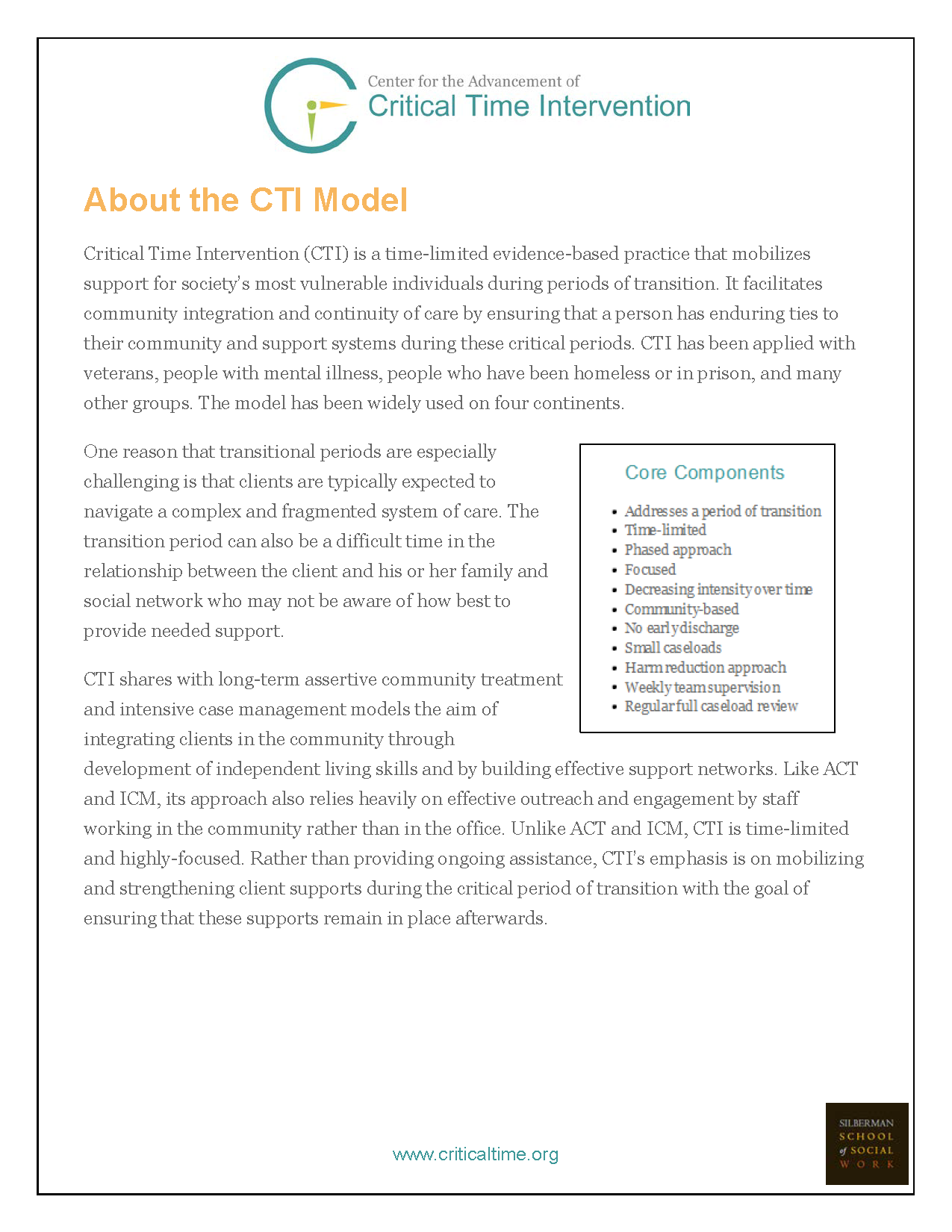 Critical Time Intervention | Materials and Handouts | Critical Time ...