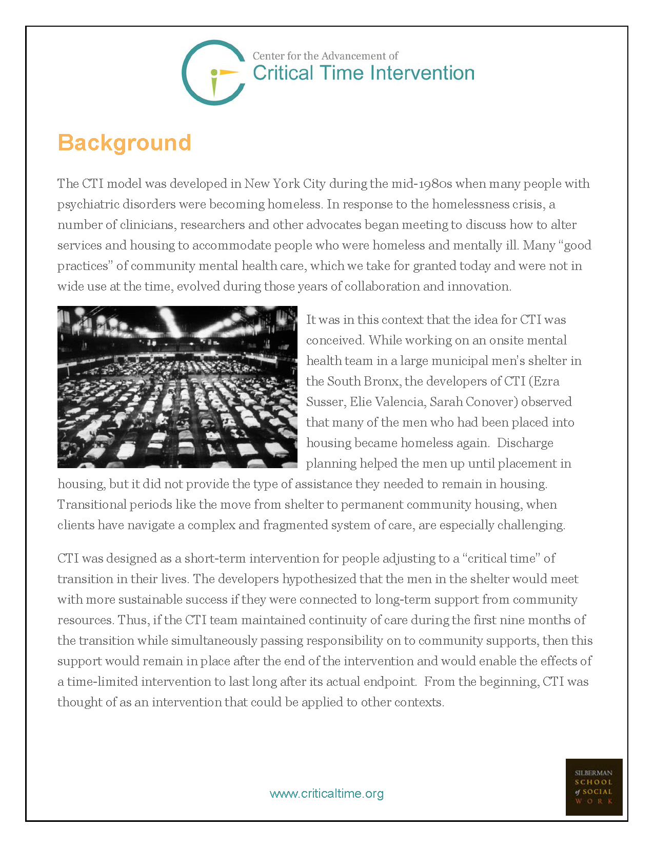 Critical Time Intervention | Materials and Handouts | Critical Time ...