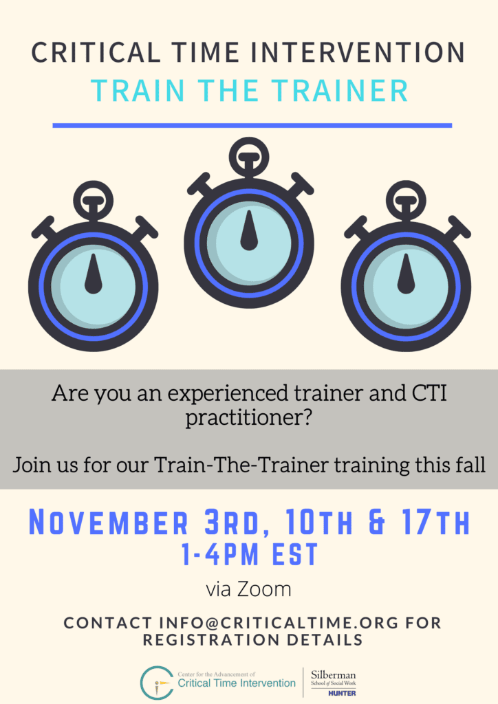 Critical Time Intervention | Critical Time Intervention Train-the ...